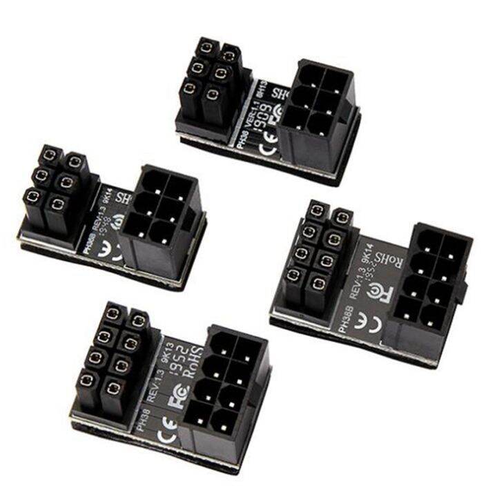 GPU VGA ATX 8 Pin/6 Pin Female to Male 180 Degree Angle Connector Power ...