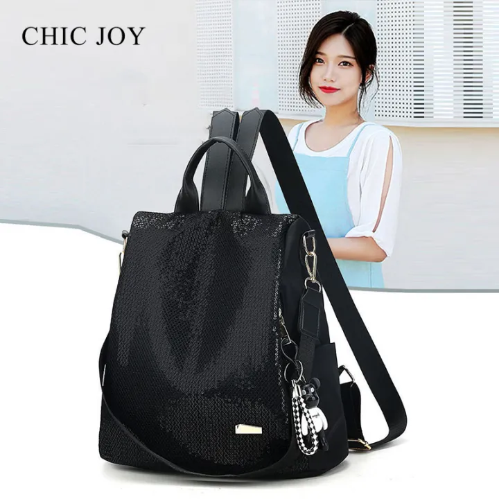 Cjoy กระเป๋าเป้หญิง กระเป๋าเป้สไตล์เกาหลีสำหรับผู้หญิง กระเป๋าผ้า Oxford ความจุขนาดใหญ่ กระเป๋า ...