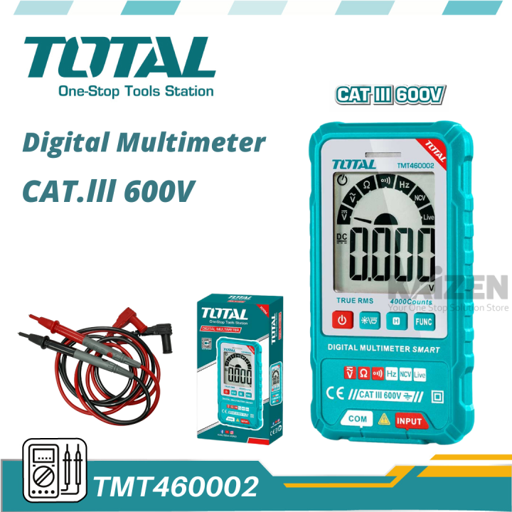 TOTAL TMT460002 Digital Multimeter CATIII 600V | Lazada