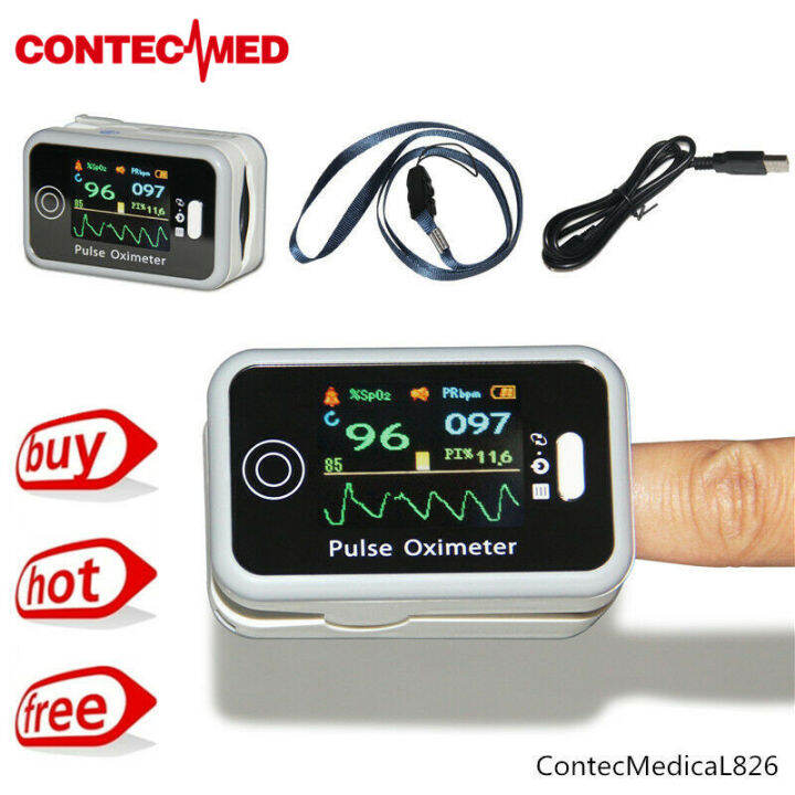 CONTECMED CMS50H Fingertip Pulse Oximeter Chargeable SPO2 Probe Sensor ...