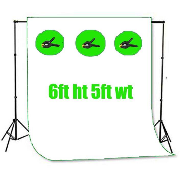white screen backdrop with 3 clamps | Lazada PH