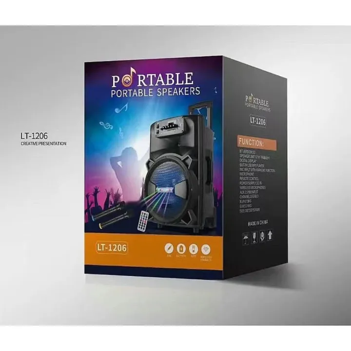 จัดส่งฟรี ใหม่!!!! ลำโพงบลูทูธ 12นิ้ว รุ่นLT1206 เสียงดังพลังเยอะ ปรับ ...