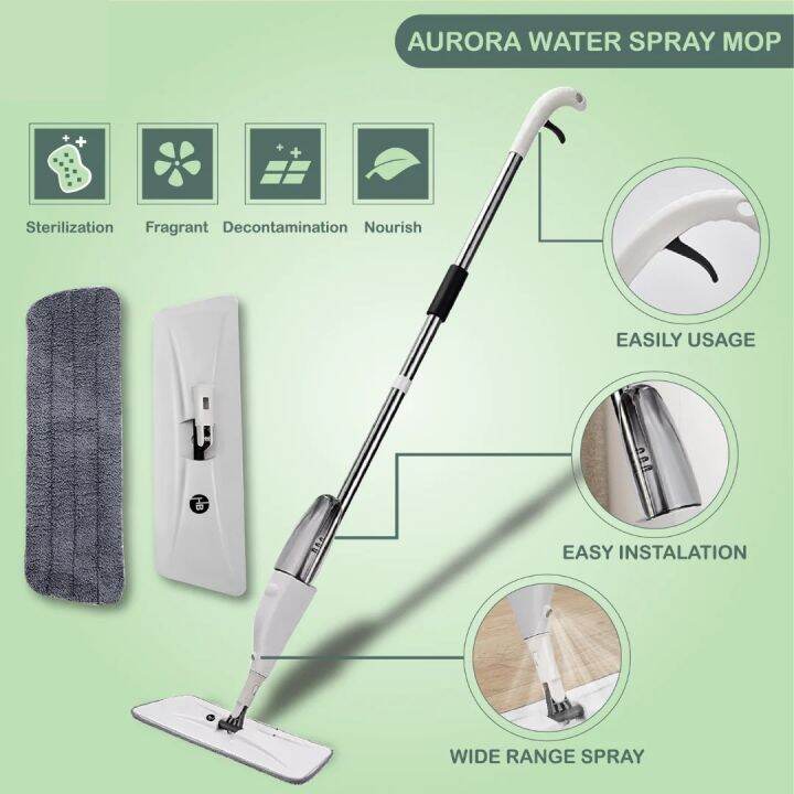 ไม้ม็อบถูพื้น Aurora Water Spray Mop ม็อบถูพื้นอเนกประสงค์ของเราได้รับการออกแบบมาสำหรับการใช้งาน ...