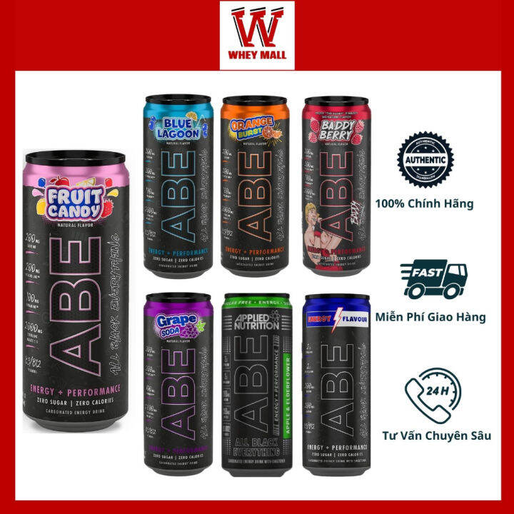 Abe Pre workout Dạng Lon (1 lon x 330ml) - Nước Uống Tăng Lực Hỗ Trợ ...