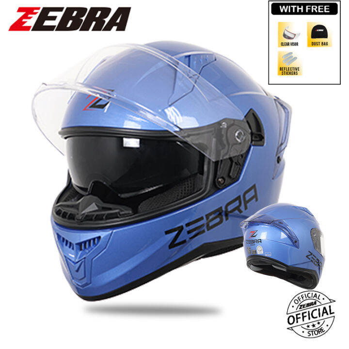 Zebra motorcycle full face helmet original dual visor helmet for ...