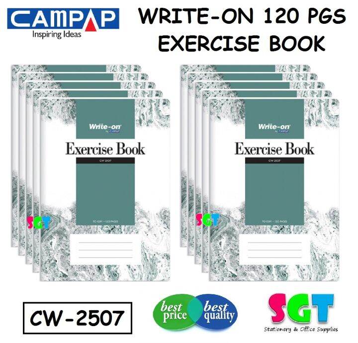 CAMPAP Write - On A4 Exercise Book 120pgs (CW-2507) - 10 pcs / pack ...