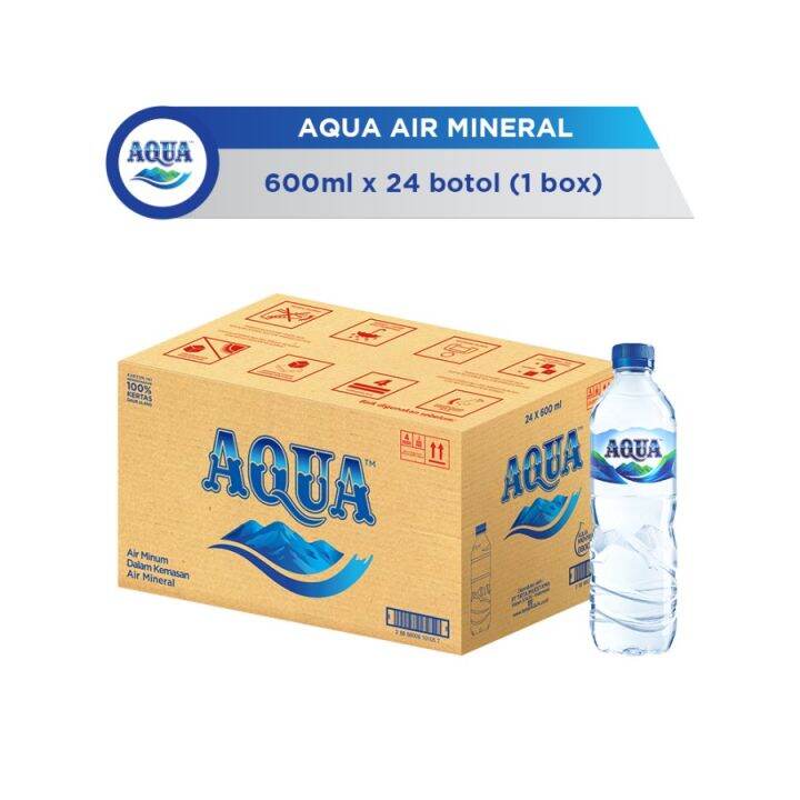 AQUA Air Mineral 600ml x 24 botol (1 dus) | Lazada Indonesia