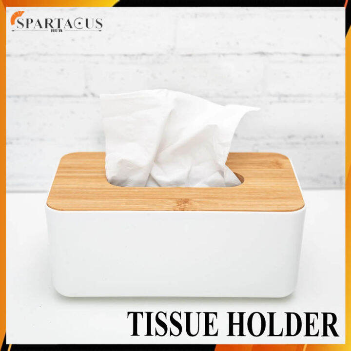 Bamboo Tissue Box 21x13x9.5cm Bamboo Tissue Holder Minimalist Wooden Lid Plastic Tissue Box ...
