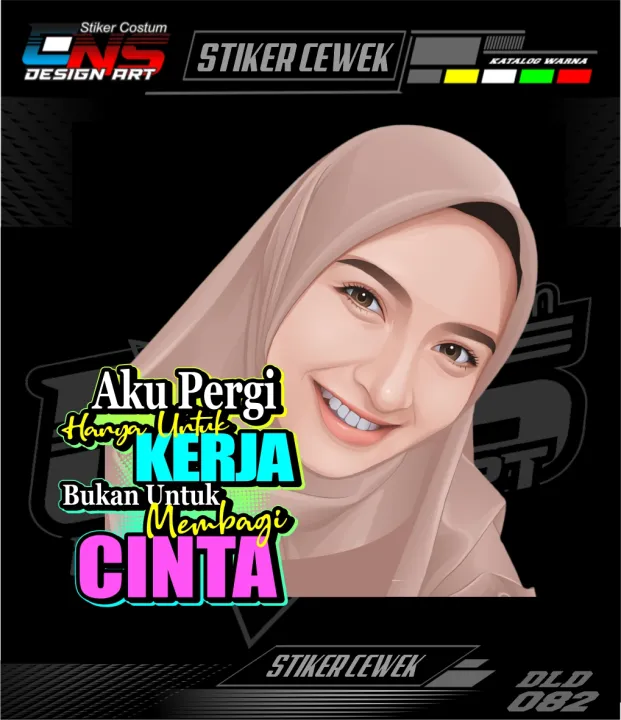 Stiker decal motor - sticker mobil variasi cewek keren - Sticker gambar ...