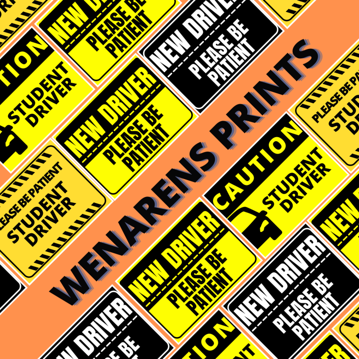 New Student Driver PVC Plastic & Laminated Sign Board A4 Signage ...