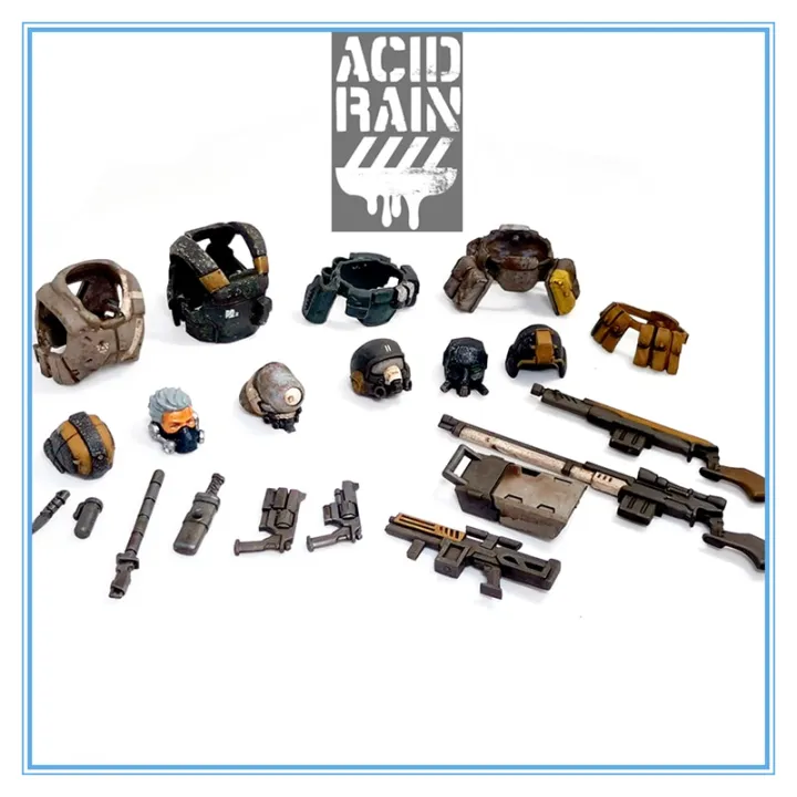 1/18 Scale Soldier Acid Rain War DIY Weapon Head Sculpt Accessory Model ...