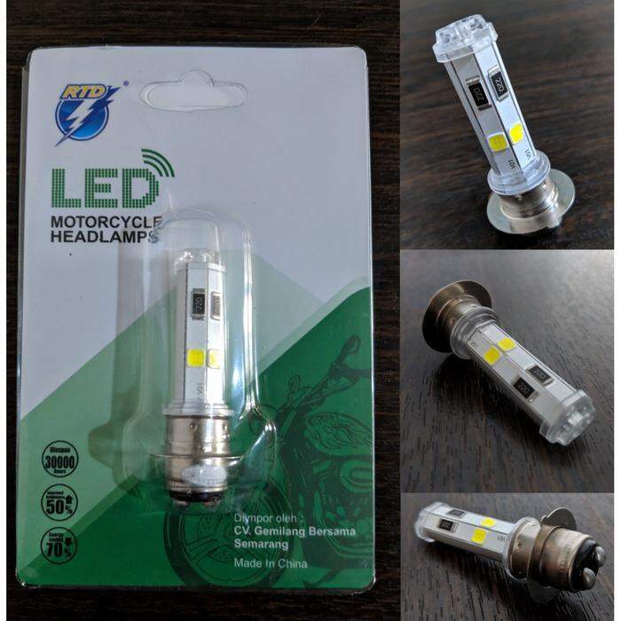 lampu depan led utama headlight RTD H6 4 sisi senja RGB bebek matic ...
