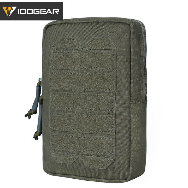 IDOGEAR Tactical Utility Pouch MOLLE Vertical Sundry Bag Laser Cut ...