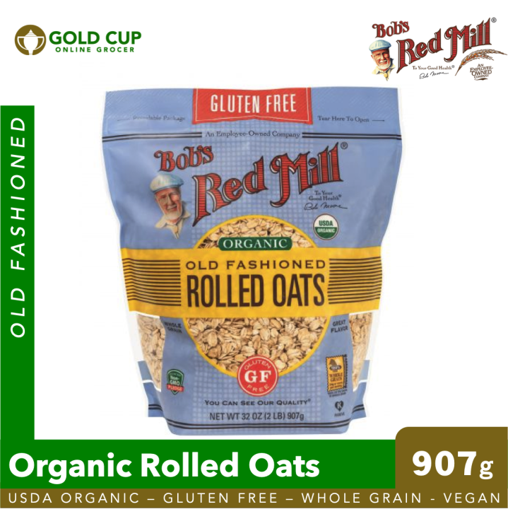 Bob's Red Mill Organic Gluten-Free Old Fashioned Rolled Oats 907g (USDA ...