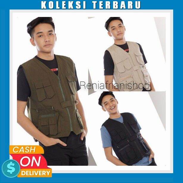 Rompi Tactical Pria Outdoor Banyak Kantong Tebal Viral Keren Distro ...