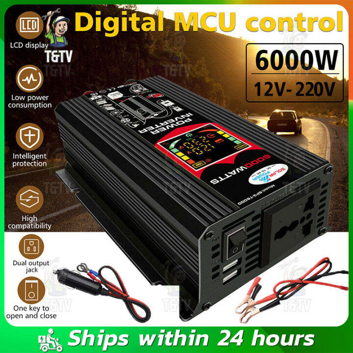 6000w Modified Sine Wave Inverter High Frequency 6000w Peak Power Inverter Dc 12v To Ac 220v
