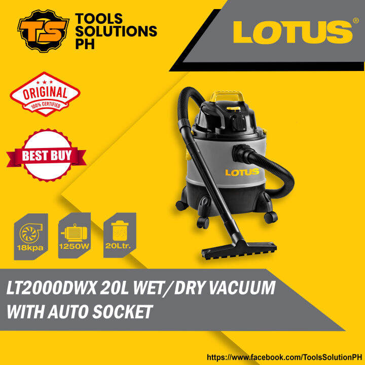 LOTUS LT2000DWX 20 LITER WET/DRY VACUUM WITH AUTO SOCKET | Lazada PH