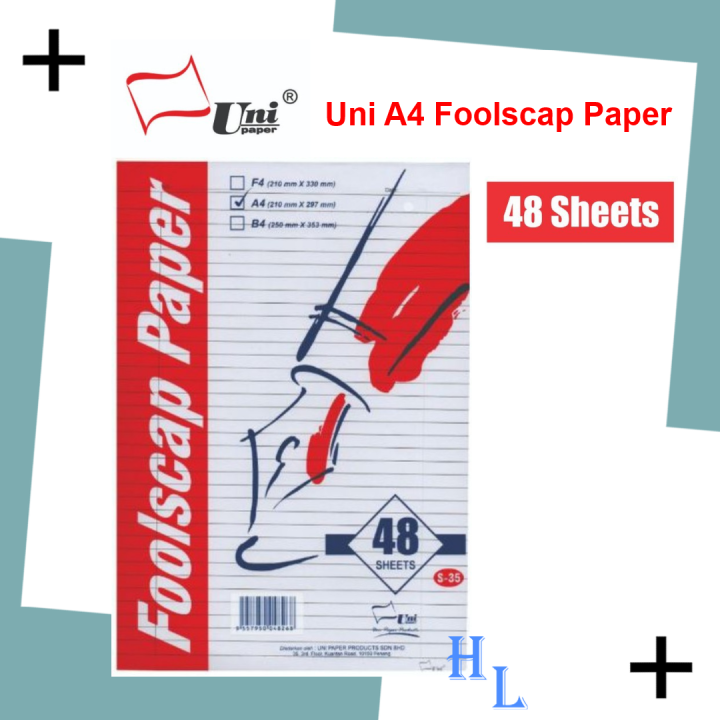 Uni FoolScap Paper A4 48 Sheet Exam Sheet (S35) | Lazada