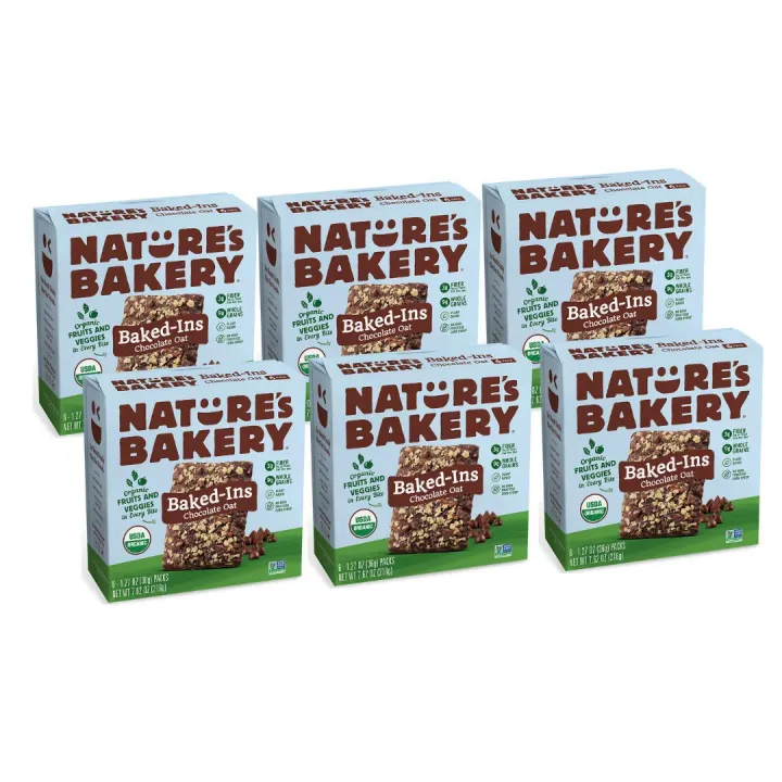 Nature's Bakery Baked-Ins Bars Chocolate Oat, Organic Fruits & Veggies ...