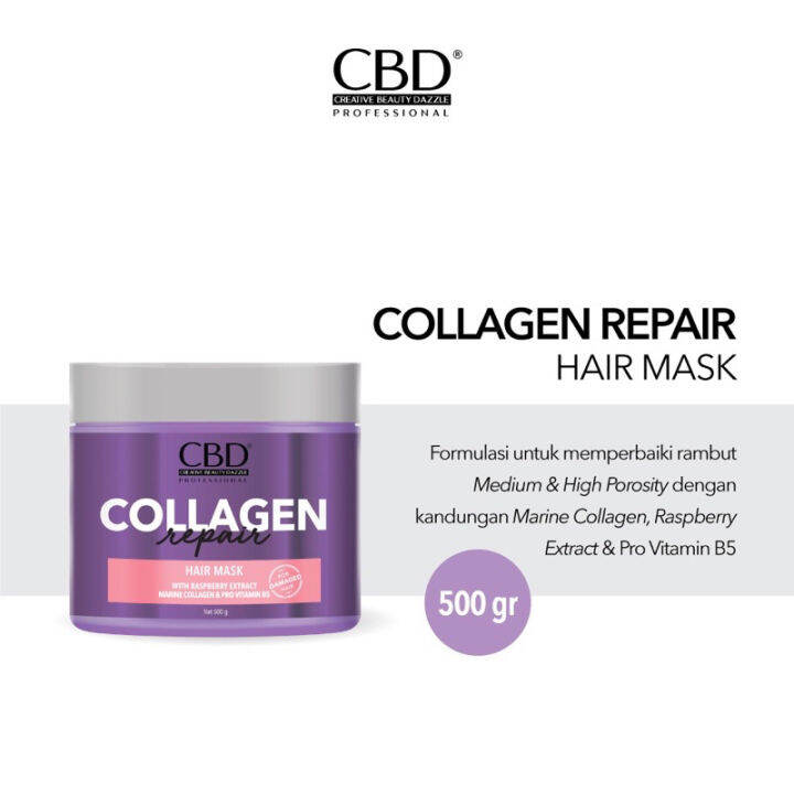 CBD Collagen Repair Hair Mask 500gr Masker Rambut Untuk Memperbaiki ...