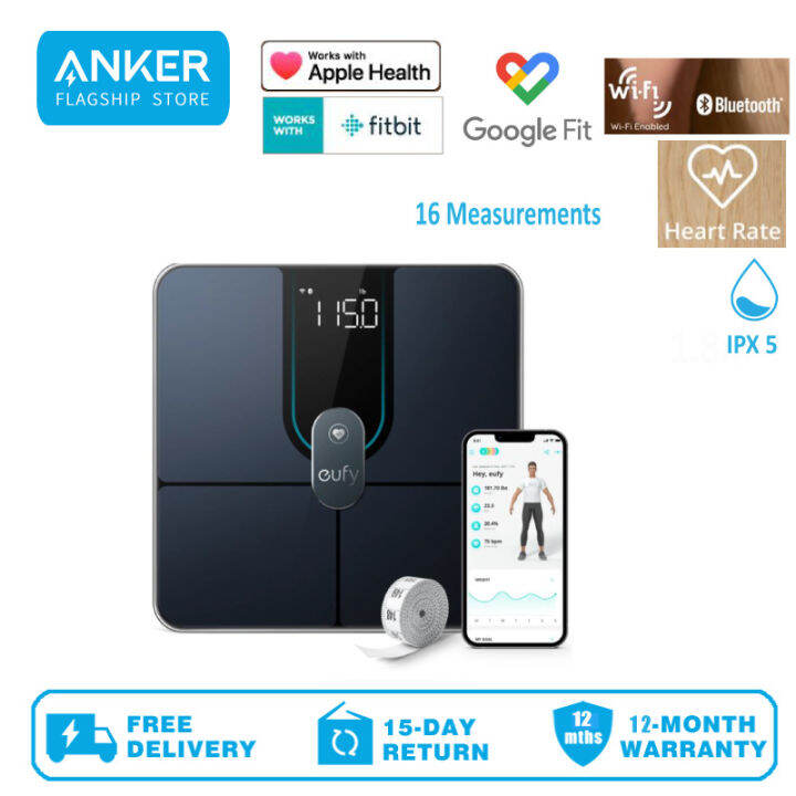Anker T9149 eufy Smart Scale P2 Pro, Digital Bathroom Scale with Wi-Fi ...