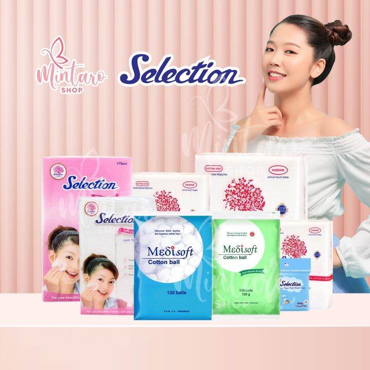 Kapas Selection Facial Cotton Round Kapas Tipis Toner Pembersih Wajah ...