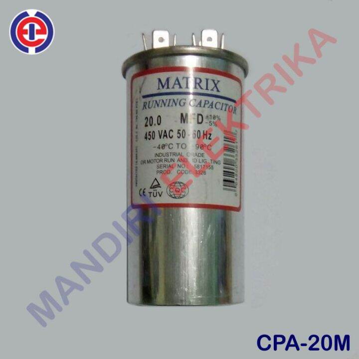 Capasitor AC 20 mF, Starting Capacitor 20 Micro Farad, Kapasitor ...