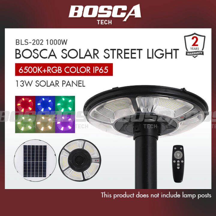 BOSCA UFO solar street light RGB color 2 Years Warranty 1000w with ...