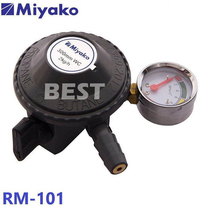 Gas Regulator Miyako RM - 101 Low Pressure Regulator SNI RM 101M Manometer Miyako RM101 | Lazada ...