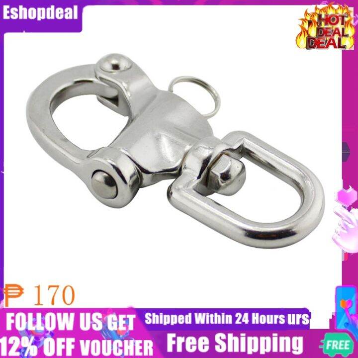 Stainless Steel D Ring Swivel Eye Snap Shackle with Large Bail for ...