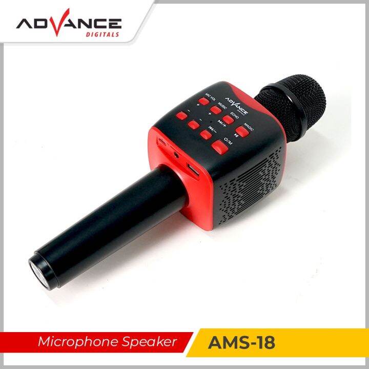 Advance Microphone Bluetooth AMS-18 Speaker Mic Karaoke | Lazada Indonesia