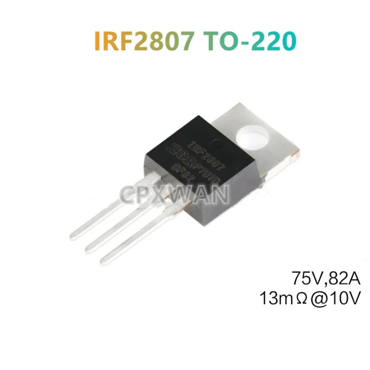 5ชิ้น Original IRF2807 TO-220 IRF2807PBF TO220 75V/82A N-ช่อง MOSFET ทรานซิสเตอร์ใหม่แบบดั้งเดิม ...
