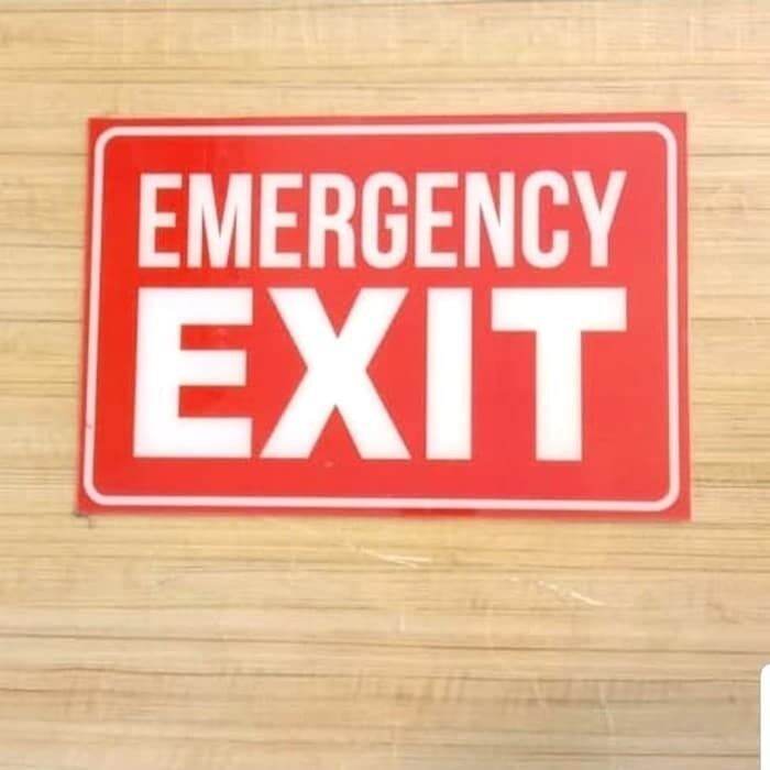 SIGN STICKER K3 RAMBU SAFETY EMERGENCY EXIT UKURAN 20X30CM | Lazada ...