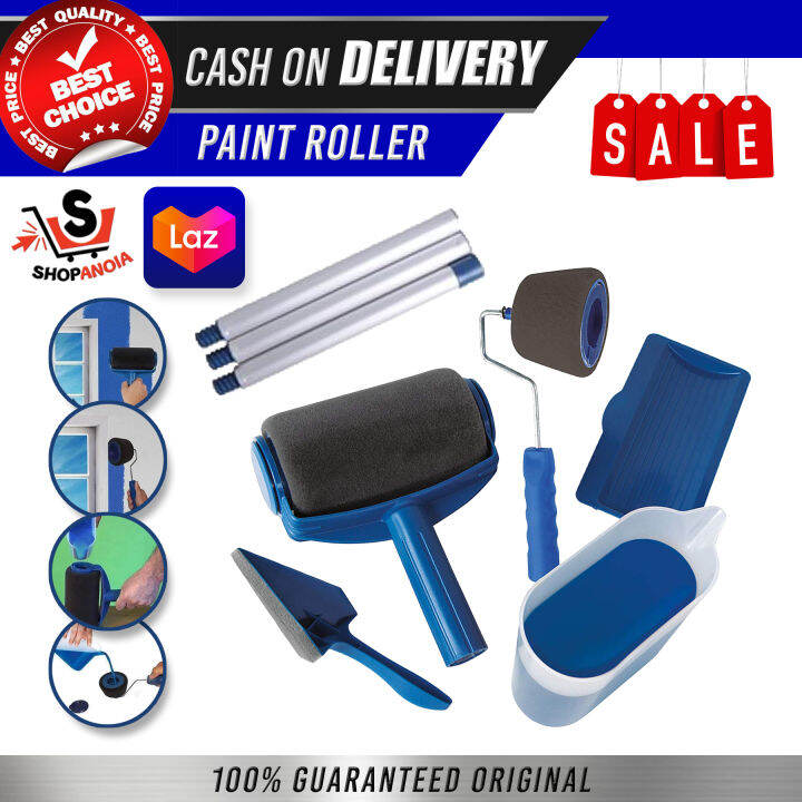 6 IN 1 PAINT ROLLER Multi-Function /Washable Refillable Paint Roller ...