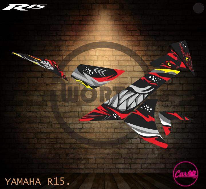 Striping R15-Stiker lis Decal Motor R15 Hiu model 1 (V1 dan V2 ...