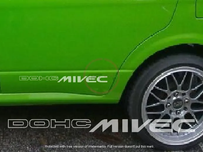 CFS90 Mitsubishi Mivec DOHC 2Pcs Evo Proton Satria Wira Car Stiker ...