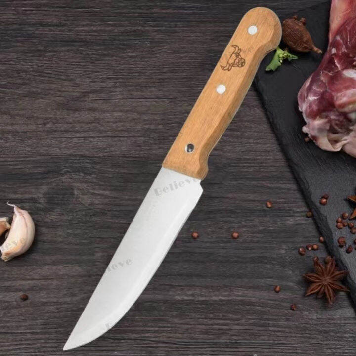 Multi-function stainless steel kitchen cooking knife,wooden handle ...