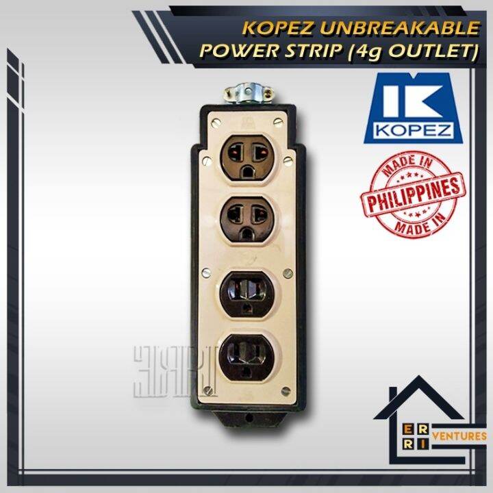 [Kopez] Unbreakable Power Strip (4gang heavy duty outlet) | Lazada PH