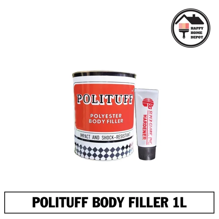 POLITUFF POLYESTER BODY FILLER xLITERx WITH HARDENER | Lazada PH