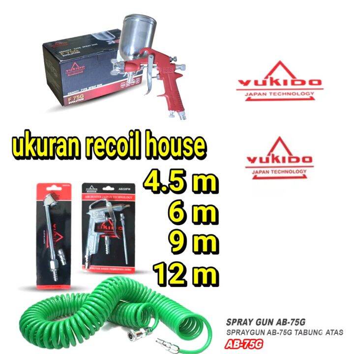YUKIDO Tools Paket Alat Service 4in1 Selang Angin Kompresor Recoil ...