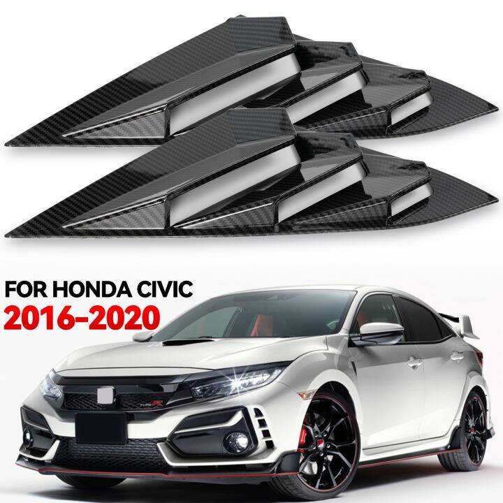 Carbon Fiber Car Rear Panel Window Louver Shutter Side Shutter Air Vent ...