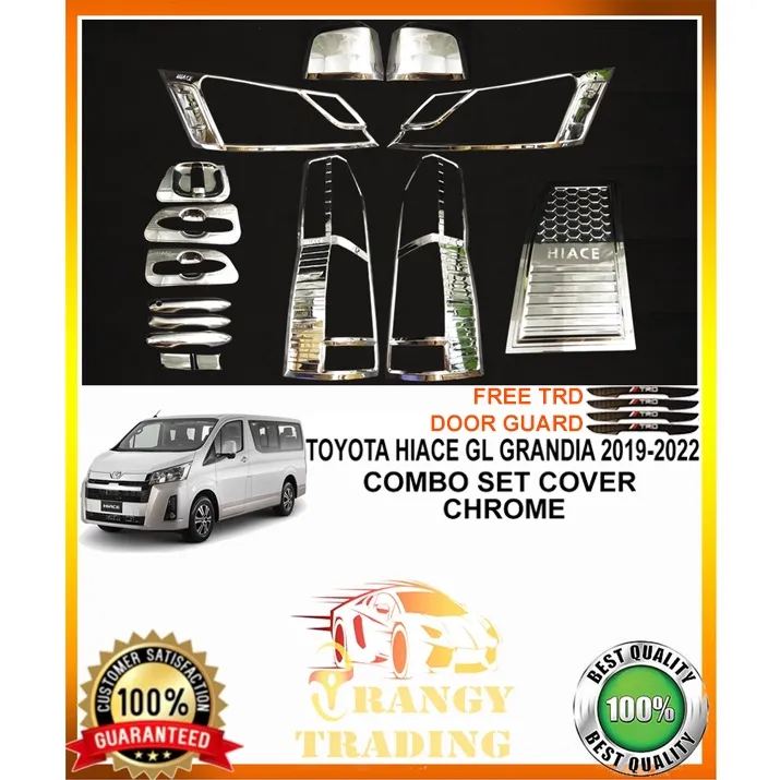 durable Toyota Hiace GL Grandia 2019 to 2022 Garnish Combo set cover ...