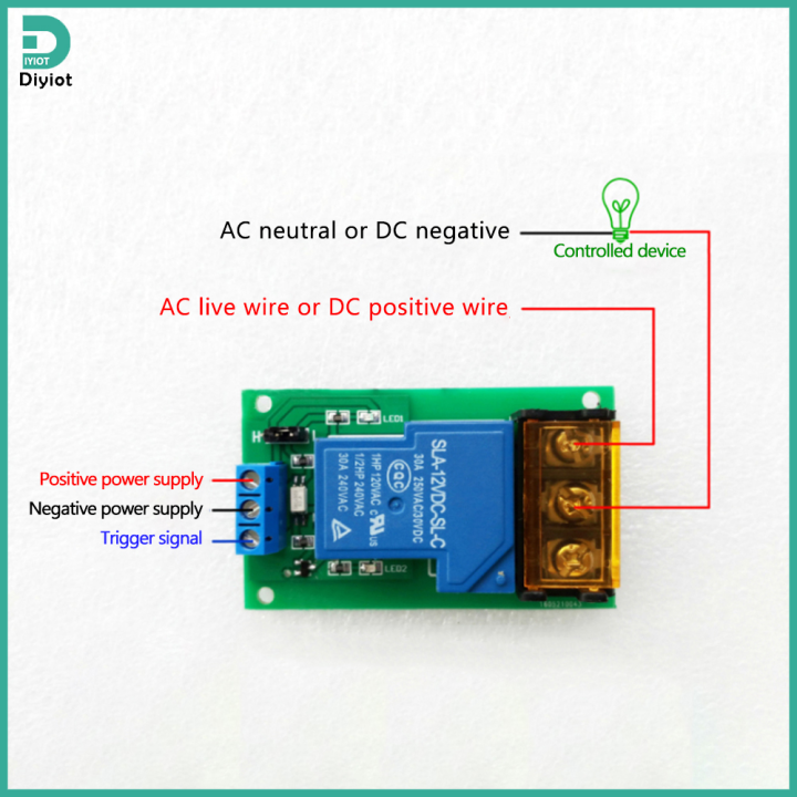 Original Diymore YYG-2 High Power Relay Module One Way High/Low Level Trigger Optocoupler ...