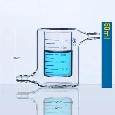 Thicken Double Layer Heat-Resistant Glass Jacketed Beaker Photo ...