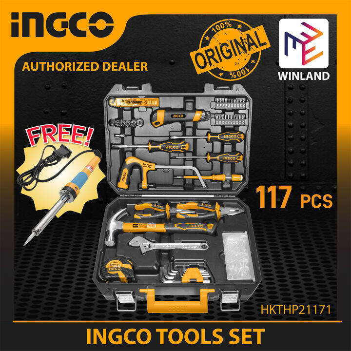 INGCO by Winland 117pcs Tool Set with FREE Soldering Iron HKTHP21171 ...