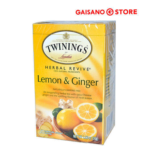 Twinings Herbal Revive Tea Lemon Ginger 20'sx1.06oz | Lazada PH