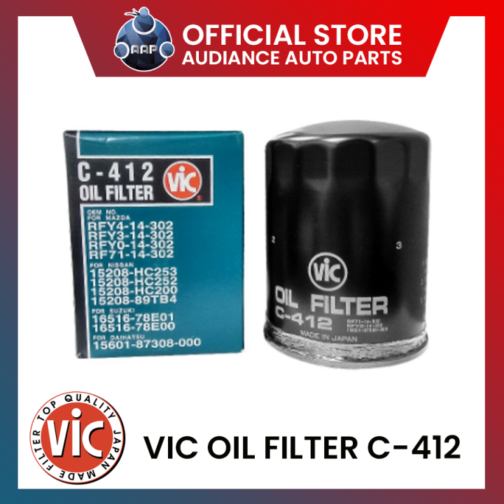 VIC OIL FILTER C-412 FOR ISUZU TROOPER, NFR, MAZDA RF | Lazada PH