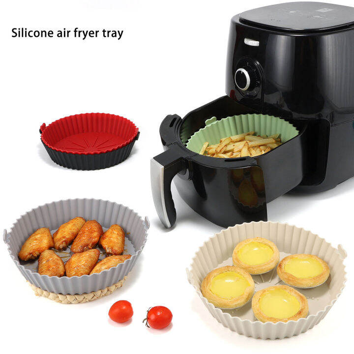 Silicone Air Fryer Liners Reusable Round Air Fryer Baskets Replacement ...