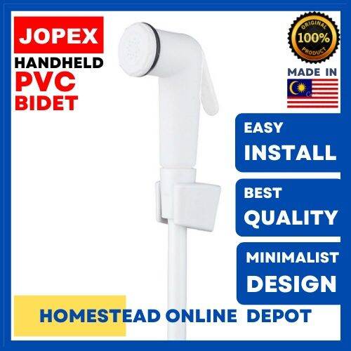 JOPEX Bidet Minimalist White Bidet with Hose and Wall Bracket PVC Bidet ...