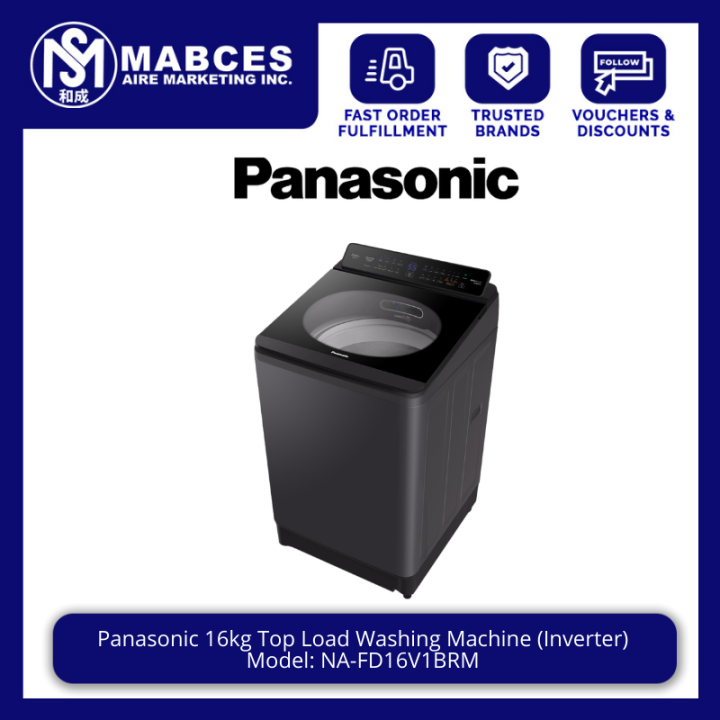 Panasonic 16.0kg Top Load Washing Machine (Inverter) NA-FD16V1BRM ...